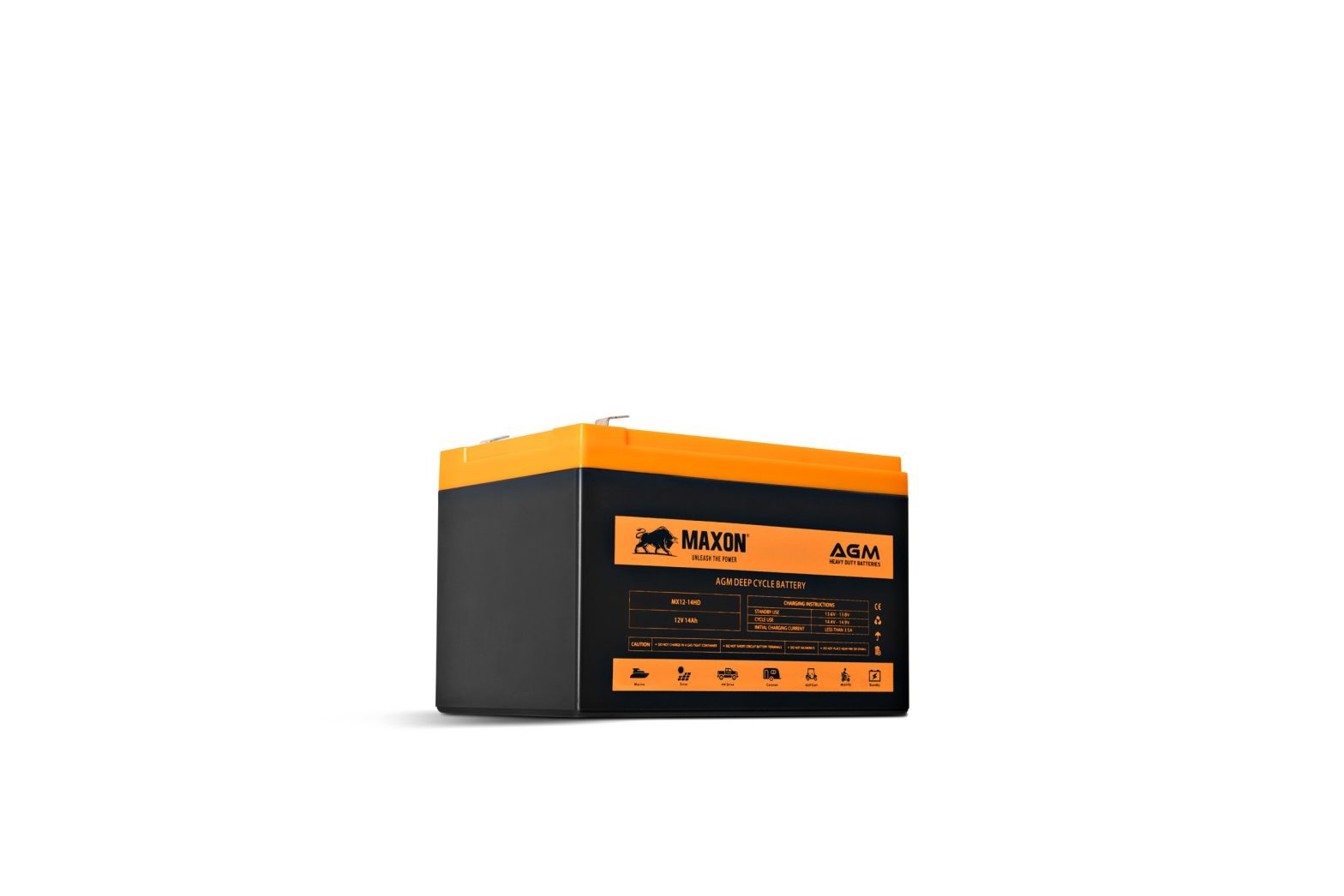 Maxon® AGM Heavy Duty Deep Cycle Battery MX12-14HD - Budget Batteries