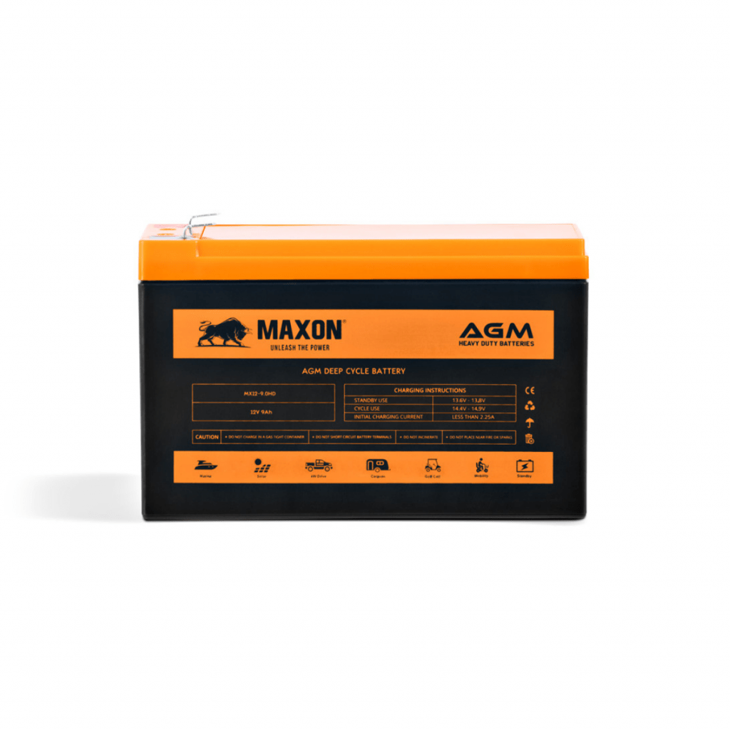Maxon® AGM Heavy Duty Deep Cycle Battery MX12-9.0HD - Budget Batteries