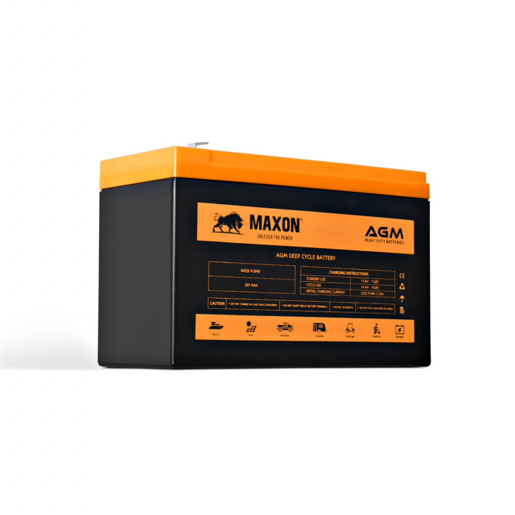 Maxon® AGM Heavy Duty Deep Cycle Battery MX12-9.0HD - Budget Batteries