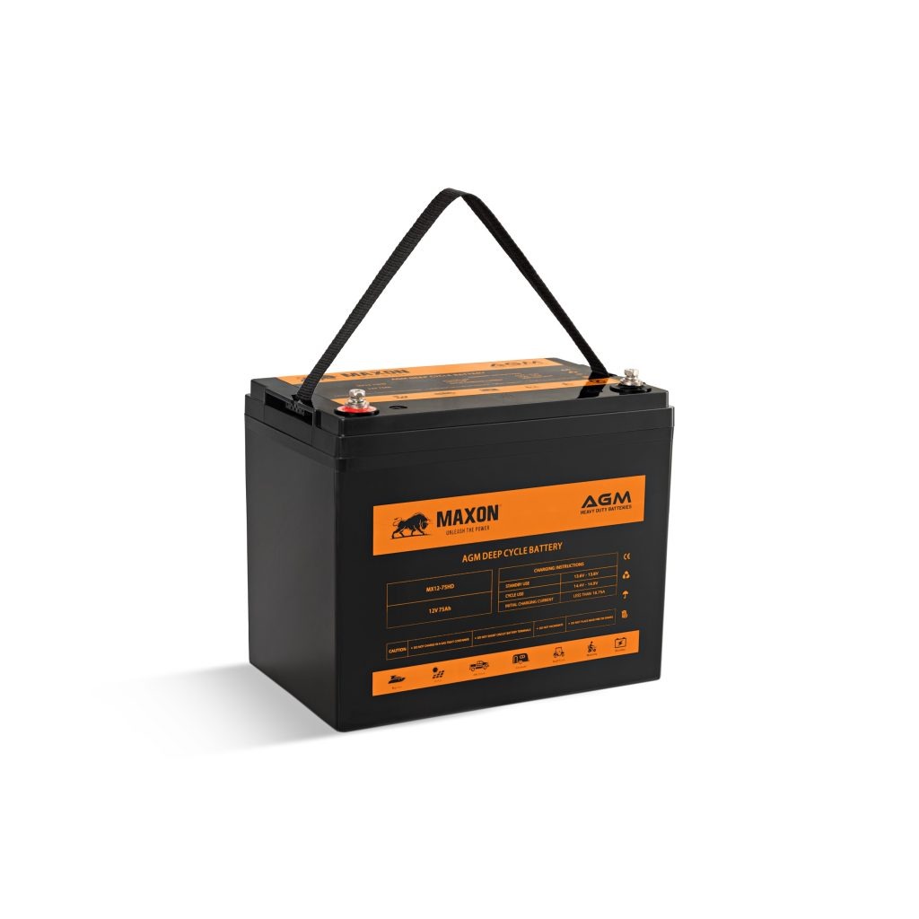 Maxon® AGM Heavy Duty Deep Cycle Battery MX12-75XHD - Budget Batteries