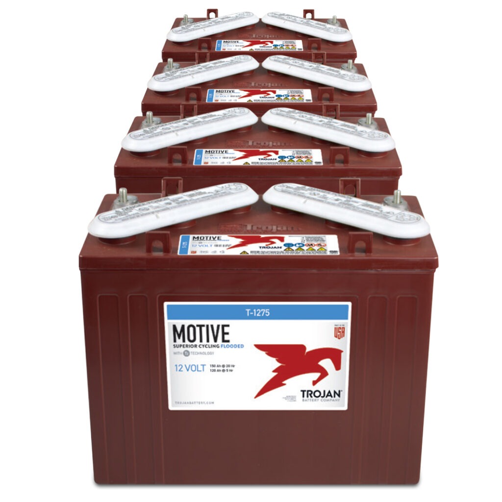 Trojan 48V Golf Cart Batteries 4 x T-1275 - Budget Batteries