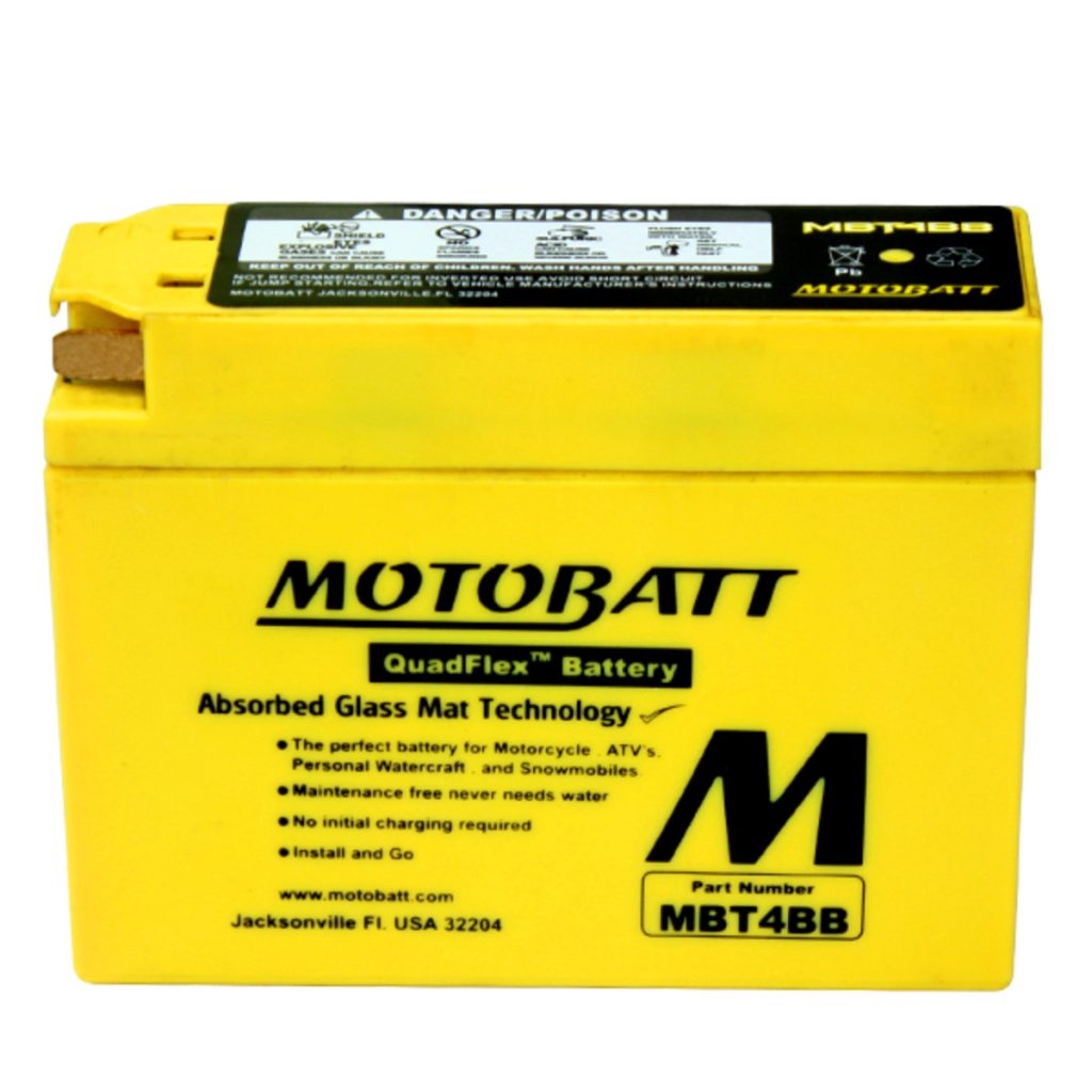 Motobatt Heavy Duty Motorcycle Battery MBT4BB - Budget Batteries