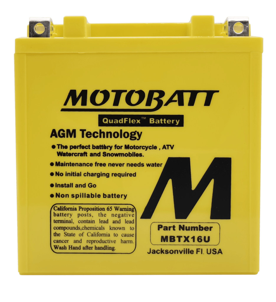 Motobatt Heavy Duty Motorcycle Battery MBTX16U - Budget Batteries