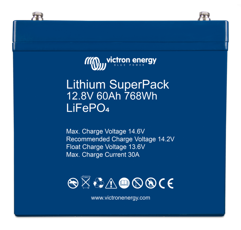Victron Lithium SuperPack 12.8V 60Ah LiFePO4 Battery - Budget Batteries